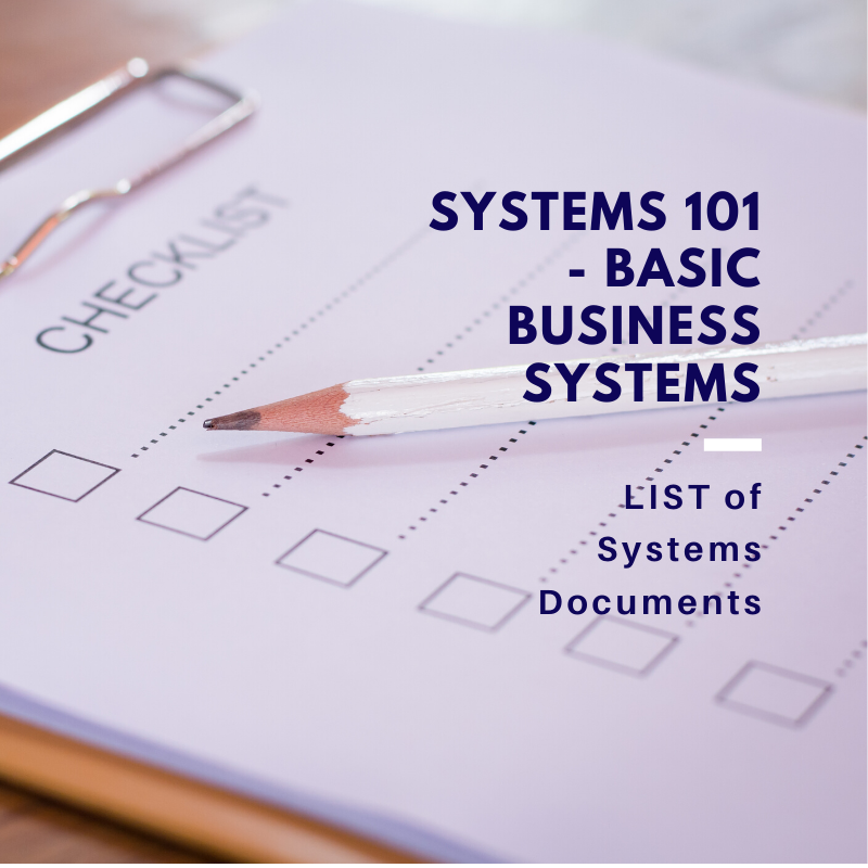 Systems 101 - Basic Business Systems | David Staughton